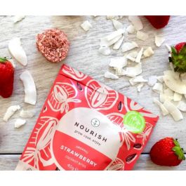 Organic Coconut Strawberry Bites - case of 10 x 40g pouches - Melted Inside